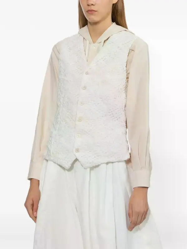 Comme Des Garçons Crochet-knit Waistcoat