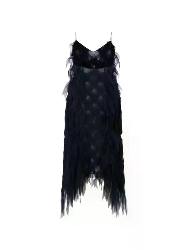 PAULINE DUJANCOURT Mesh Layered" Spaghetti Strap Dress