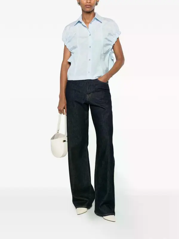 Erika Cavallini Ruched Sleeve Shirt