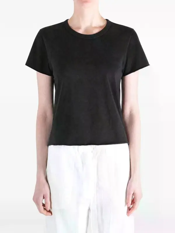 Auralee Raw-edge Crewneck T-shirt