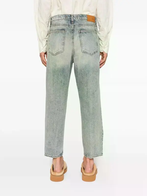 BONHEUR JEWELRY Belt Loops Straight Leg Jeans