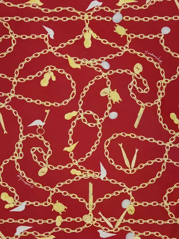 Givenchy Chain-print Silk Scarf - Red