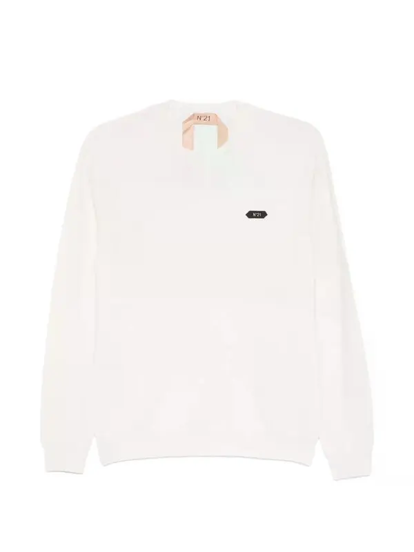 N°21 Logo Patch Sweater - Neutrals