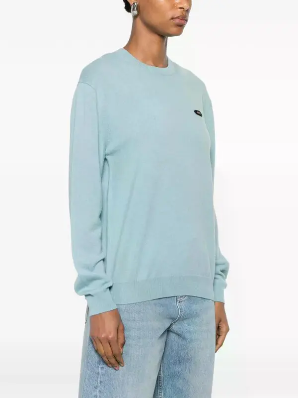 N°21 Logo Patch Crew Neck Sweater - Blue