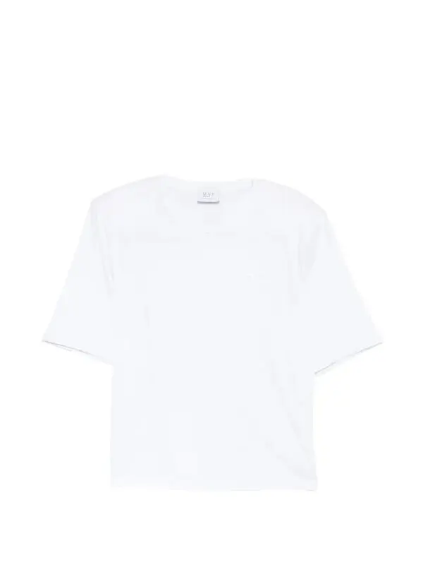 MVP WARDROBE Round Neck Short Sleeve T-shirt - White