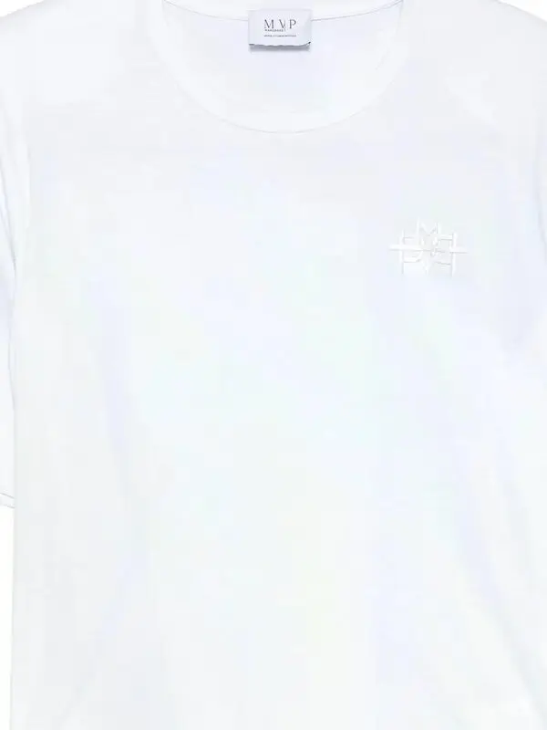 MVP WARDROBE Round Neck Short Sleeve T-shirt - White