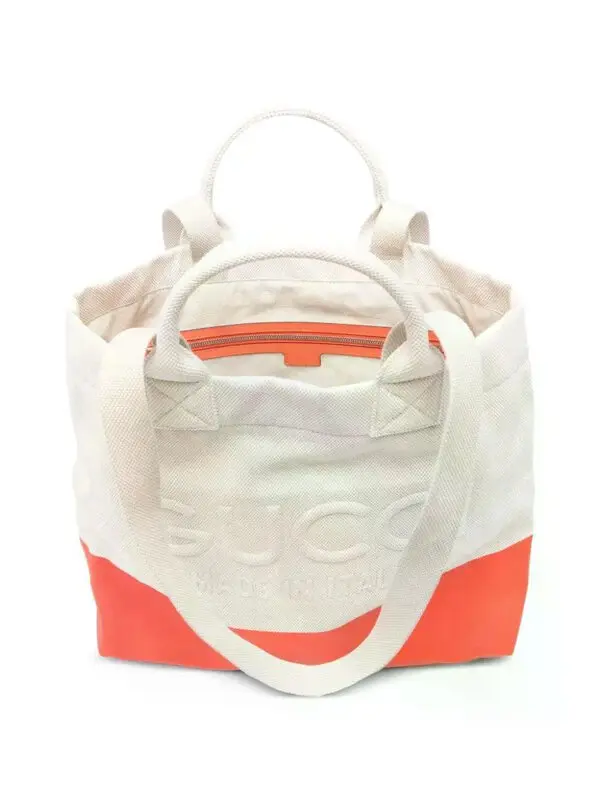 Gucci Logo-embossed Canvas Tote Bag