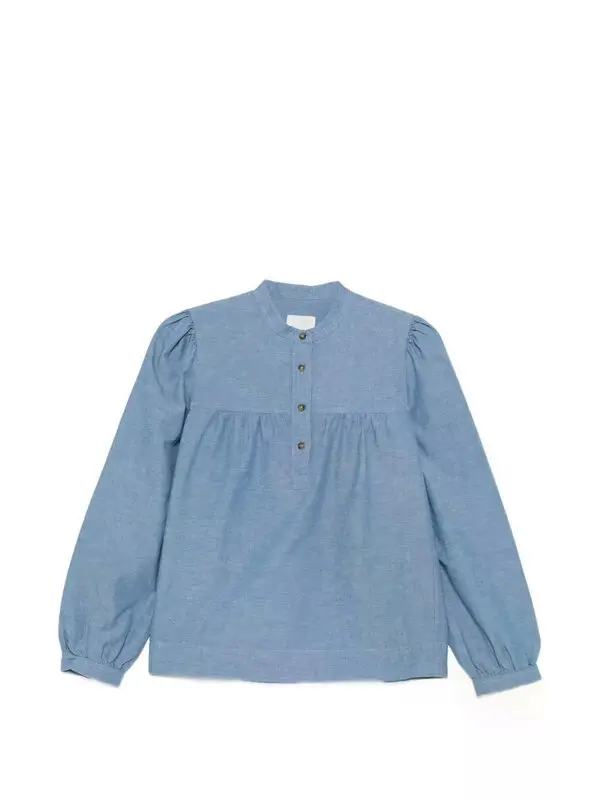 A.p.c. Gathered Babydoll Blouse - Blue