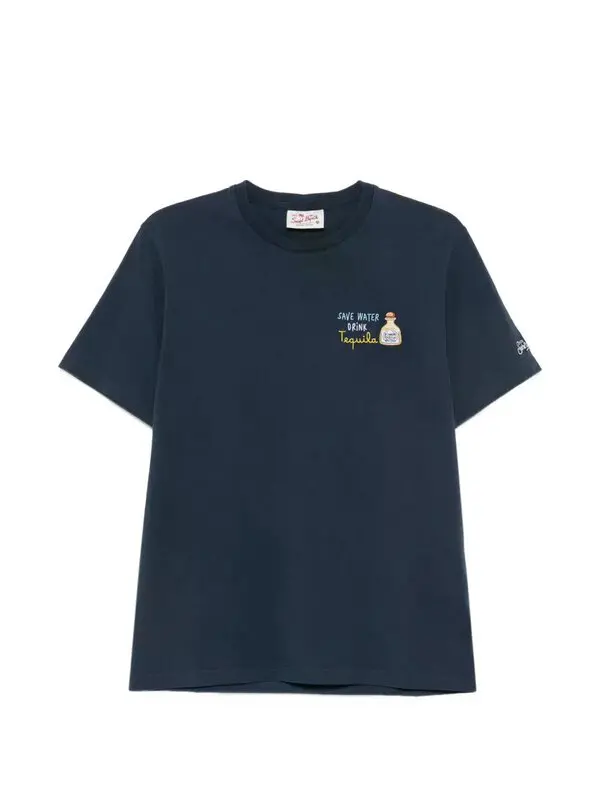 MC2 SAINT BARTH Portofino Embroidered T-shirt - Blue