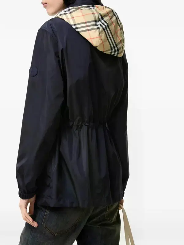 Burberry Short Checker-tape Nylon Parka