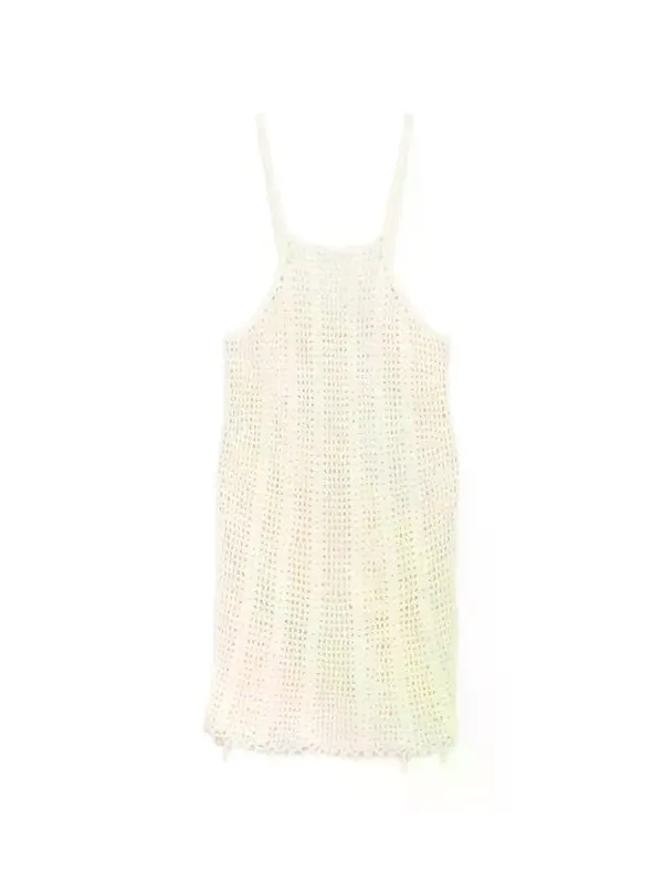 TERRY PUESTO Crochet Knit Mini Dress - Neutrals