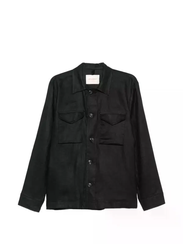 OFFICINA36 Button-fastening Pocket Overshirt - Black