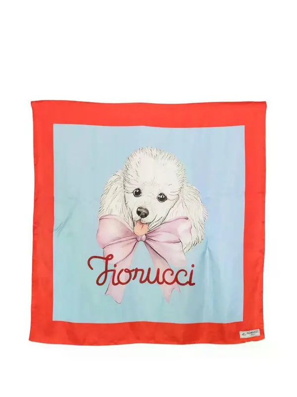 Fiorucci Dog-print Scarf - Red