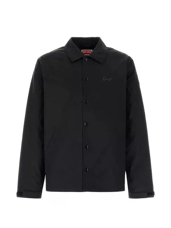 Kenzo Logo-print Press-stud Jacket