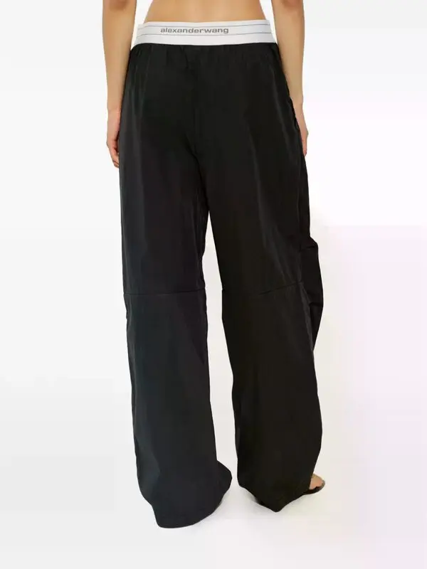 Alexander Wang Cotton Track Pants With Logo Waistband