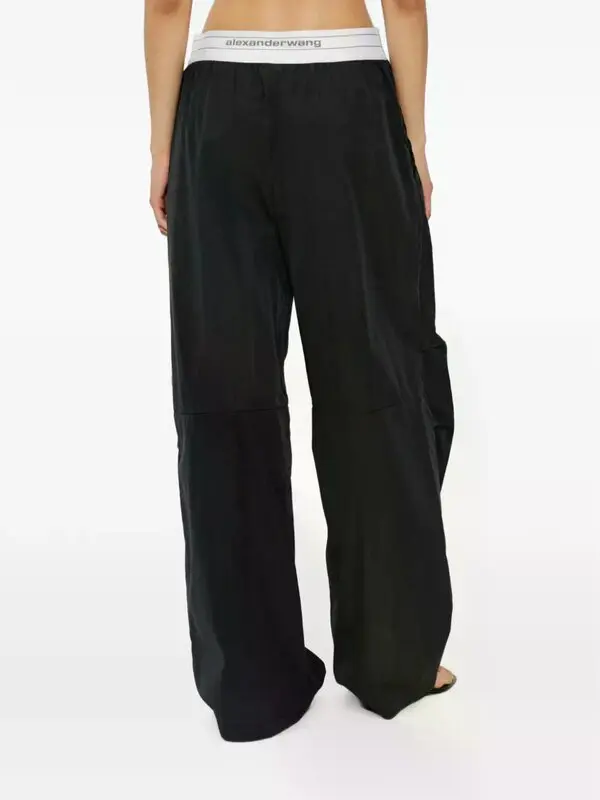 Alexander Wang Cotton Track Pants With Logo Waistband