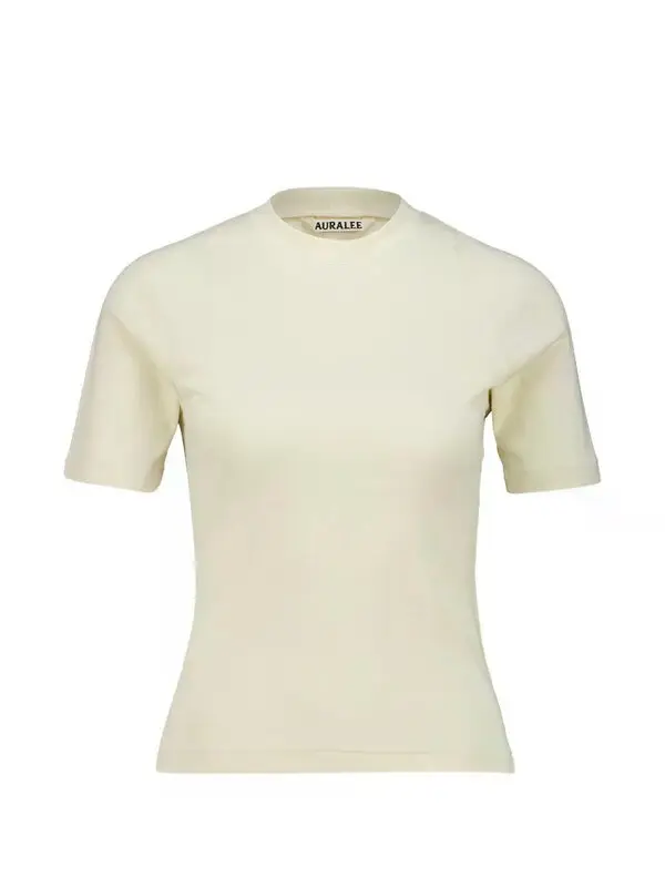 Auralee Cotton Jersey Raglan Sleeve T-shirt - Neutrals