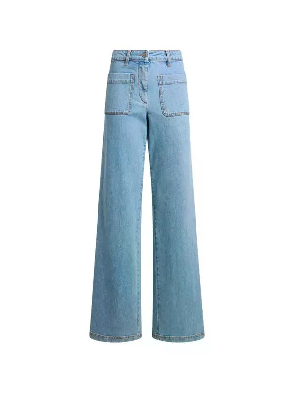 Etro Embroidered Pegasus Flared Jeans
