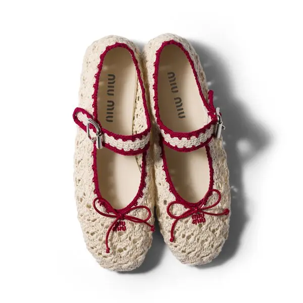 Miu Miu Crochet Ballerinas