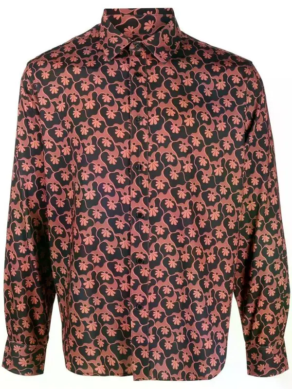 Viktor & Rolf Floral Pattern Shirt With French Collar
