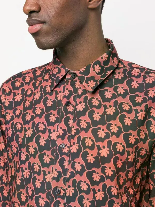 Viktor & Rolf Floral Pattern Shirt With French Collar