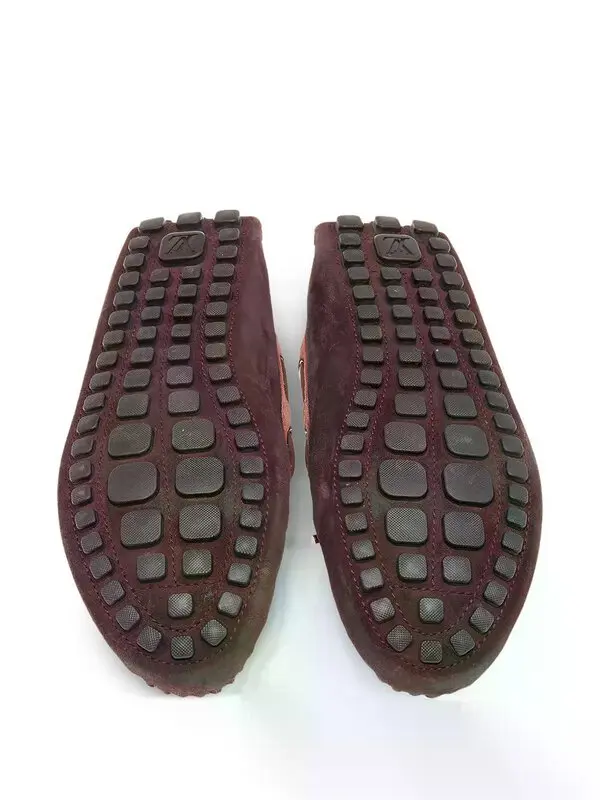 LOUIS VUITTON Suede Bow Detail Loafers