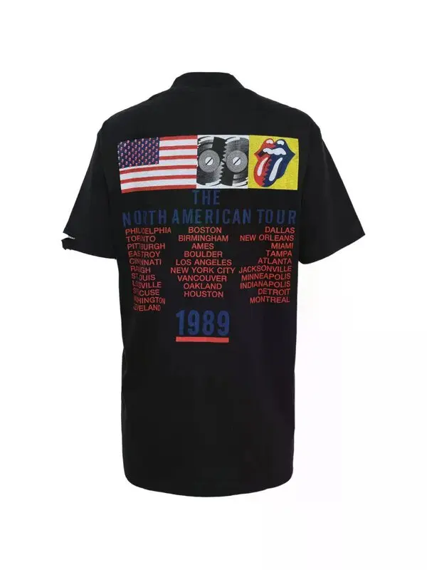 DRY CLEAN ONLY Distressed Graphic-print T-shirt - Black