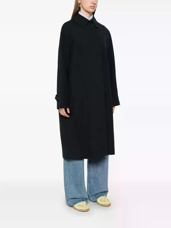 Closed Cotton Midi Coat