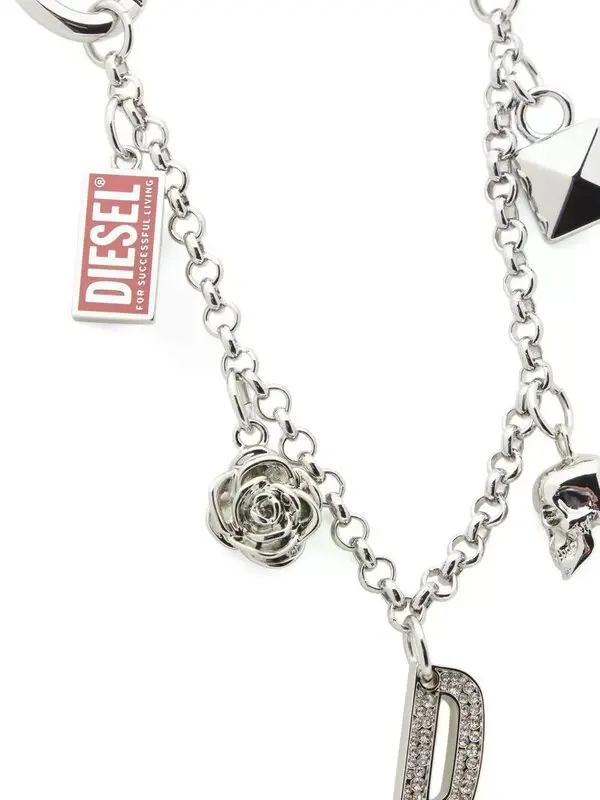DIESEL® Embellished Chain Keyring