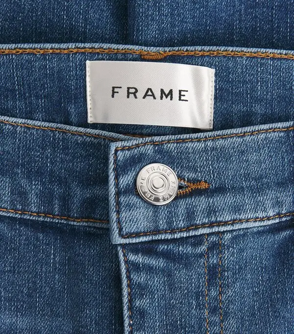 FRAME The Icon Mid-rise Flared Jeans - Navy