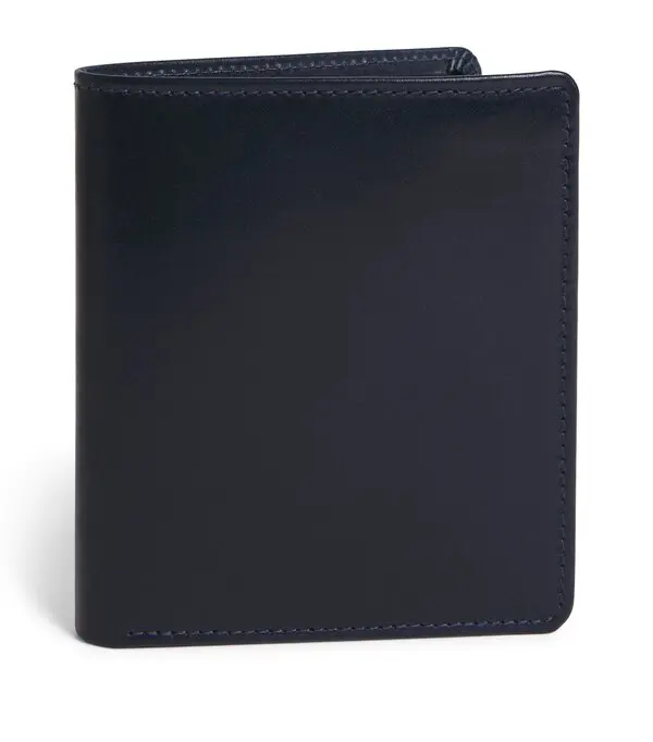 SWAINE Leather Bifold Wallet - Navy