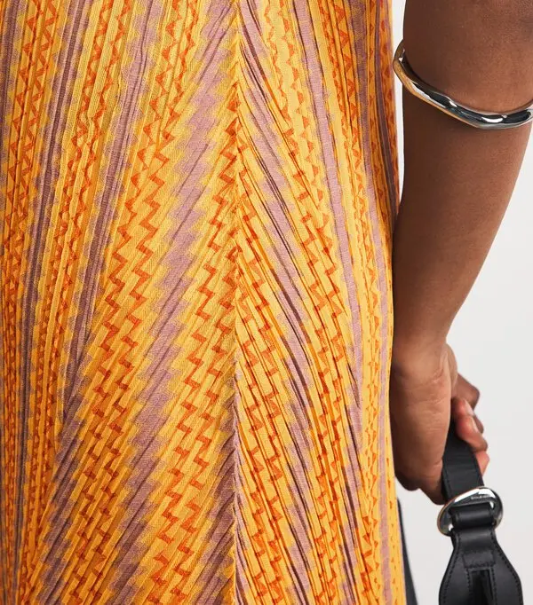 Issey Miyake Cotton-blend Zigzag Midi Dress