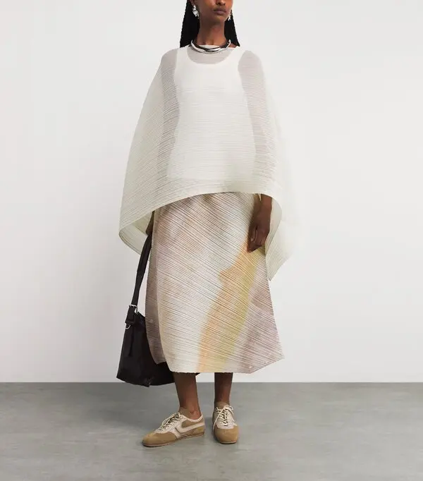 Issey Miyake Midi Skirt - Beige