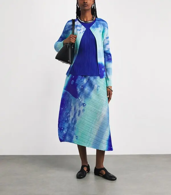 Issey Miyake Sea Bubble Midi Skirt - Blue