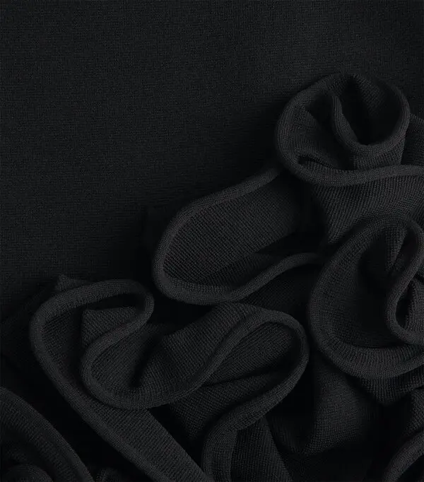 Sandro Mini Dress With Ruffled Hem