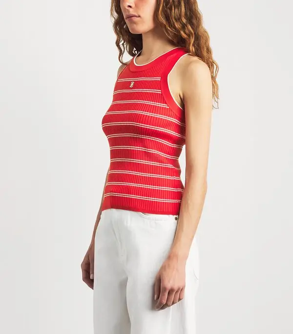Sandro Ribbed Stripe Knit Tank Top
