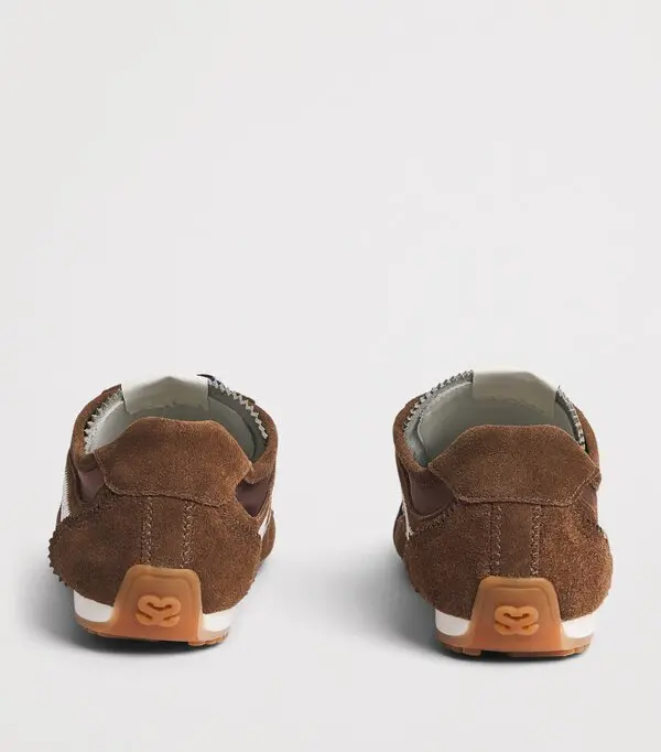 Sandro Suede Light Wave Sneakers - Brown