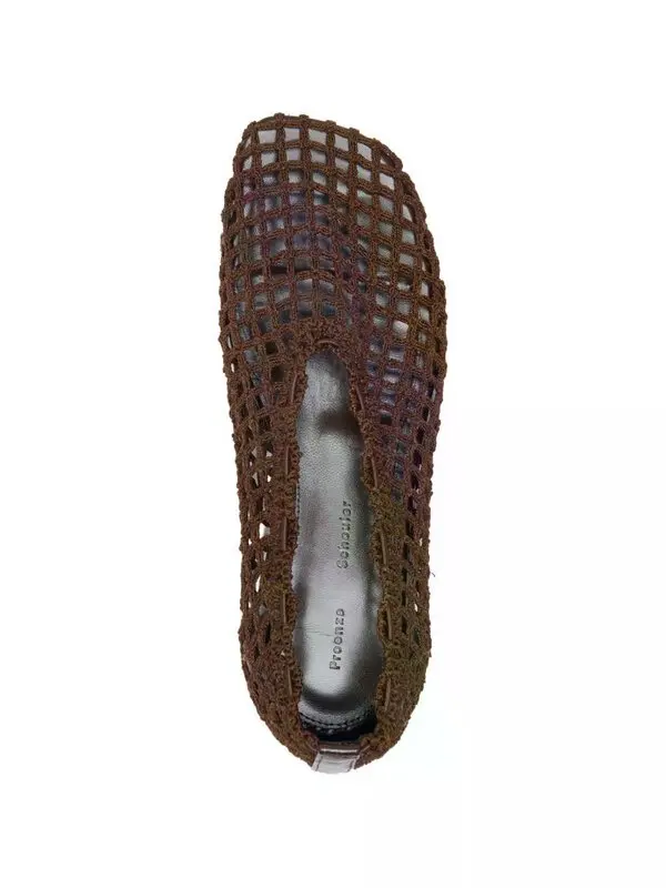 Proenza Schouler Slant Crochet Ballet Flats - Brown