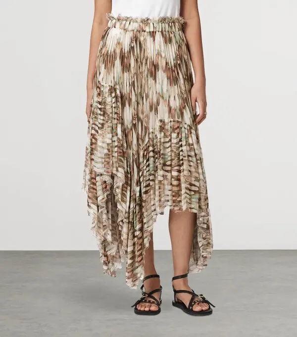 ALLSAINTS Printed Danae Maxi Skirt - Pink