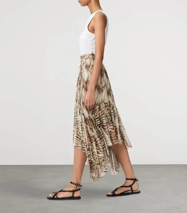 ALLSAINTS Printed Danae Maxi Skirt - Pink