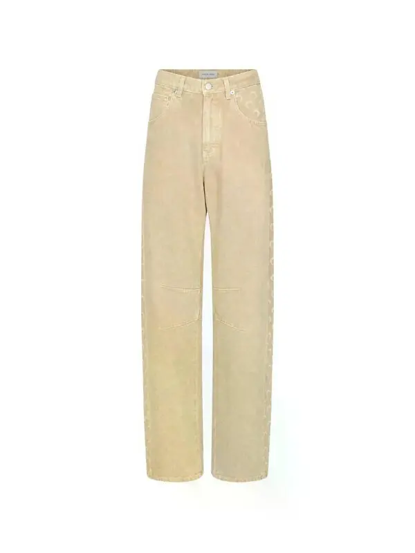 MARINE SERRE Faded Moon-motif Jeans