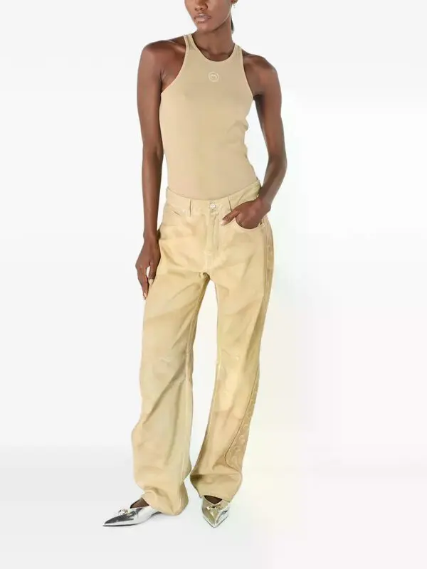 MARINE SERRE Faded Moon-motif Jeans
