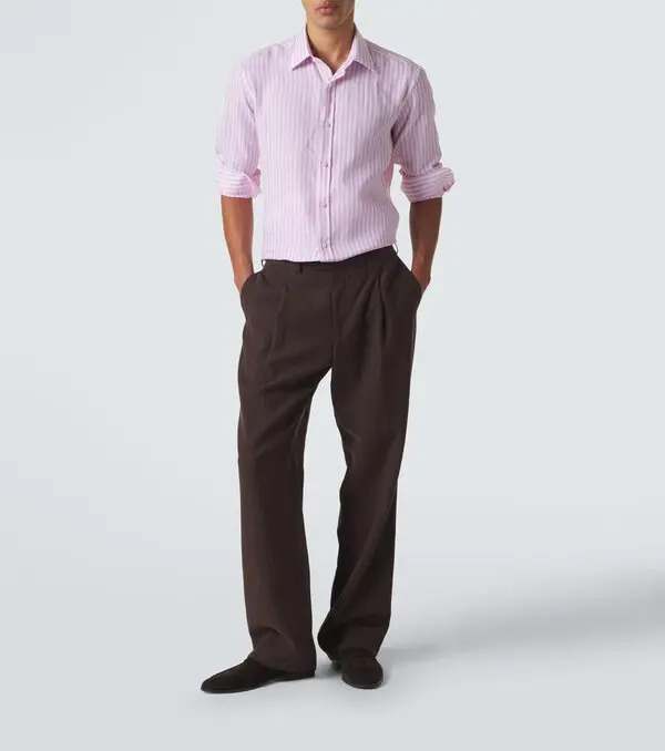 Charvet Striped Linen Shirt