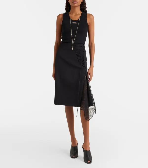 Alexander McQueen Logo Ribbed-knit Tank Top