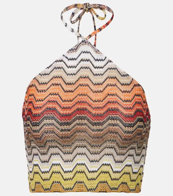 Missoni Wave Halterneck Lame Top - Multicoloured