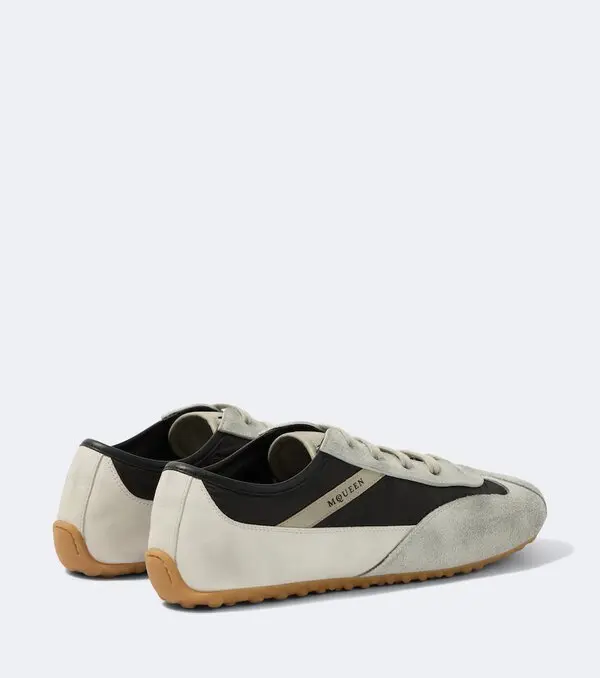 Alexander McQueen Suede-trimmed Sneakers - Grey