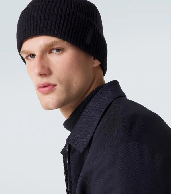 Giorgio Armani Ribbed-knit Cashmere Beanie