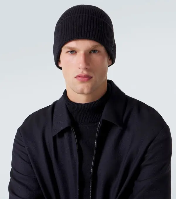 Giorgio Armani Ribbed-knit Cashmere Beanie