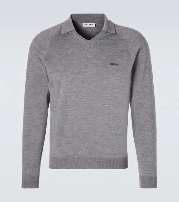 Miu Miu Virgin Wool Polo Sweater