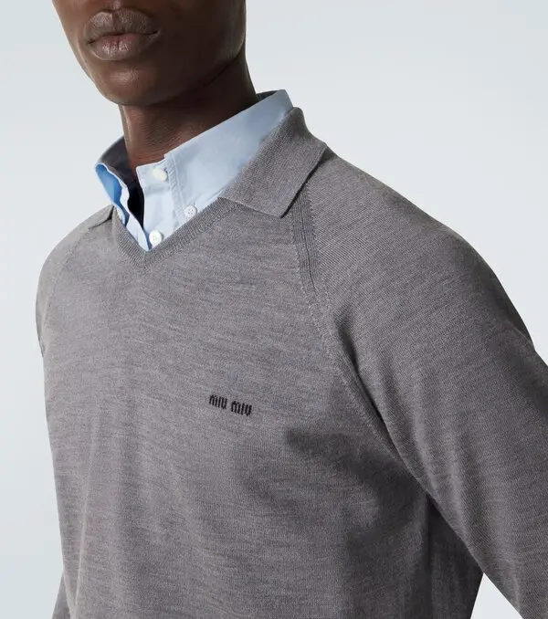 Miu Miu Virgin Wool Polo Sweater